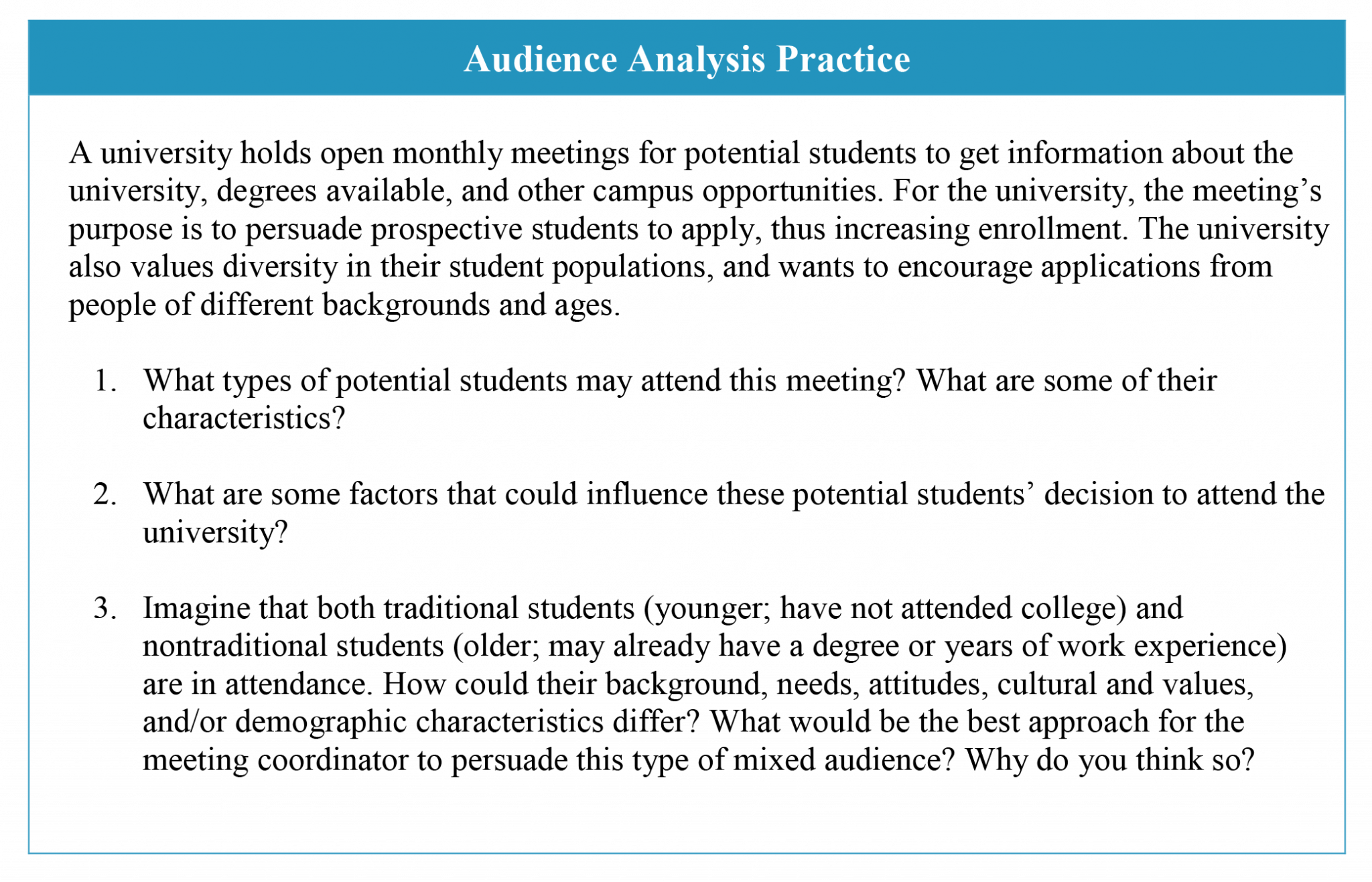Chapter 2: Audience – Technical and Professional Writing Genres
